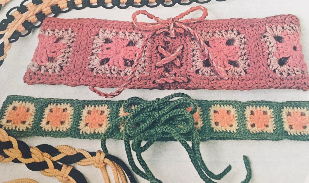 Crochet Granny Square Afghan Belts Pattern - Etsy