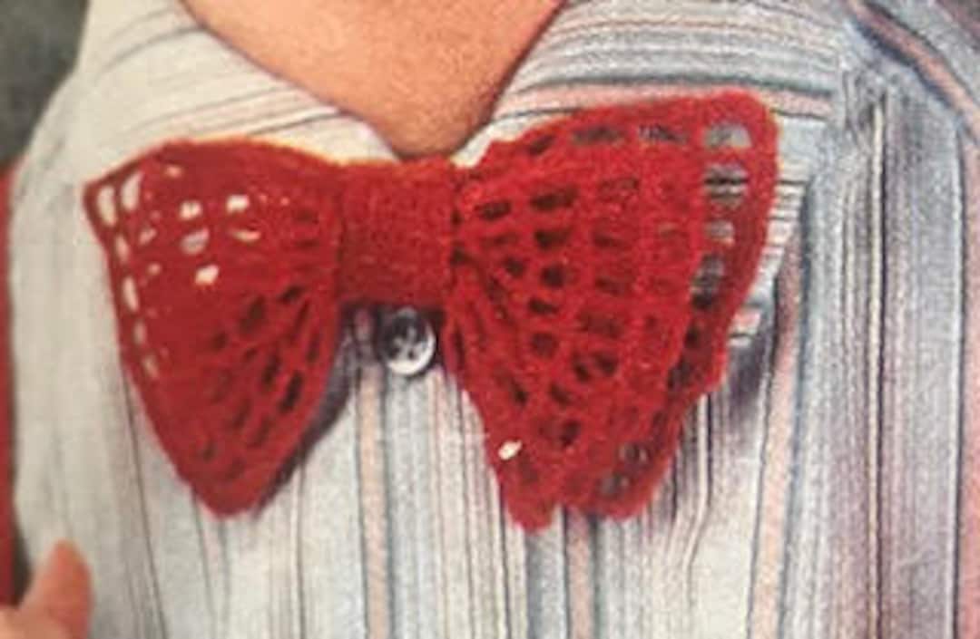 Vintage Instant Download Pdf Pattern Crocheted Bow Tie - Etsy