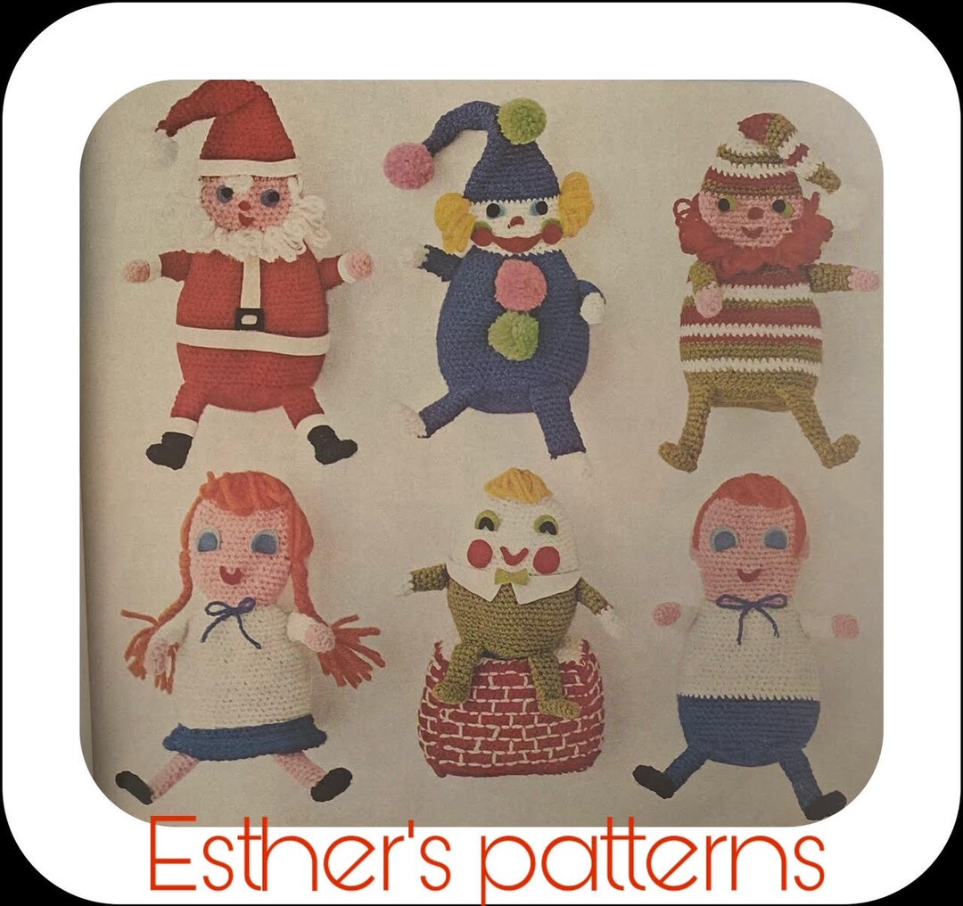 Vintage Pdf Instant Download Pattern-smiling Crotcheted Bean Bags - Etsy