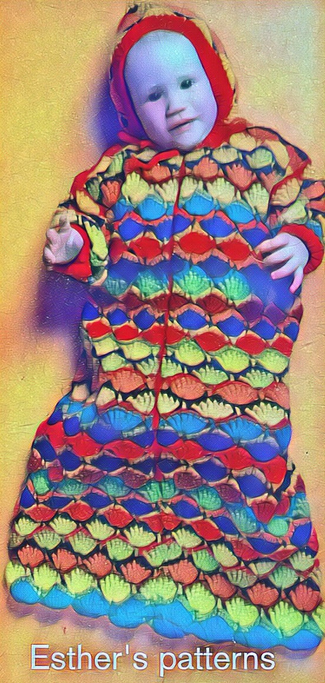 Vintage Instant Download Pdf Pattern Crocheted Baby Shell Bunting - Etsy