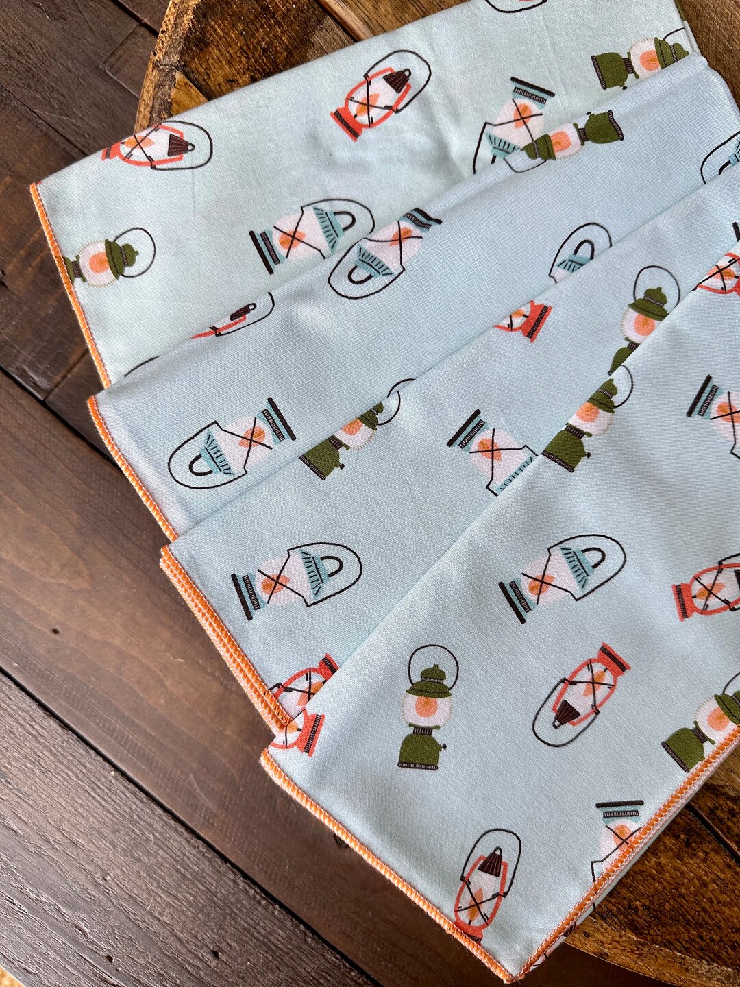 Camping Theme Mixed Napkin Set / Everyday Cloth Napkins / Summer Table ...