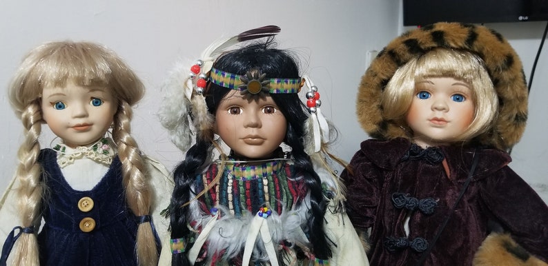 Three Porcelain Dolls - Etsy