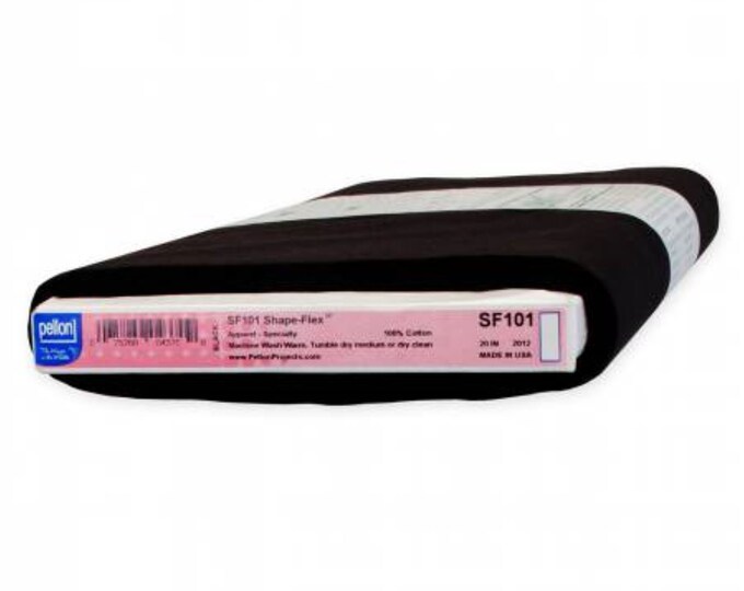Shape Flex 101 BLACK Woven Fusible Interfacing Cotton 20in From Pellon ...