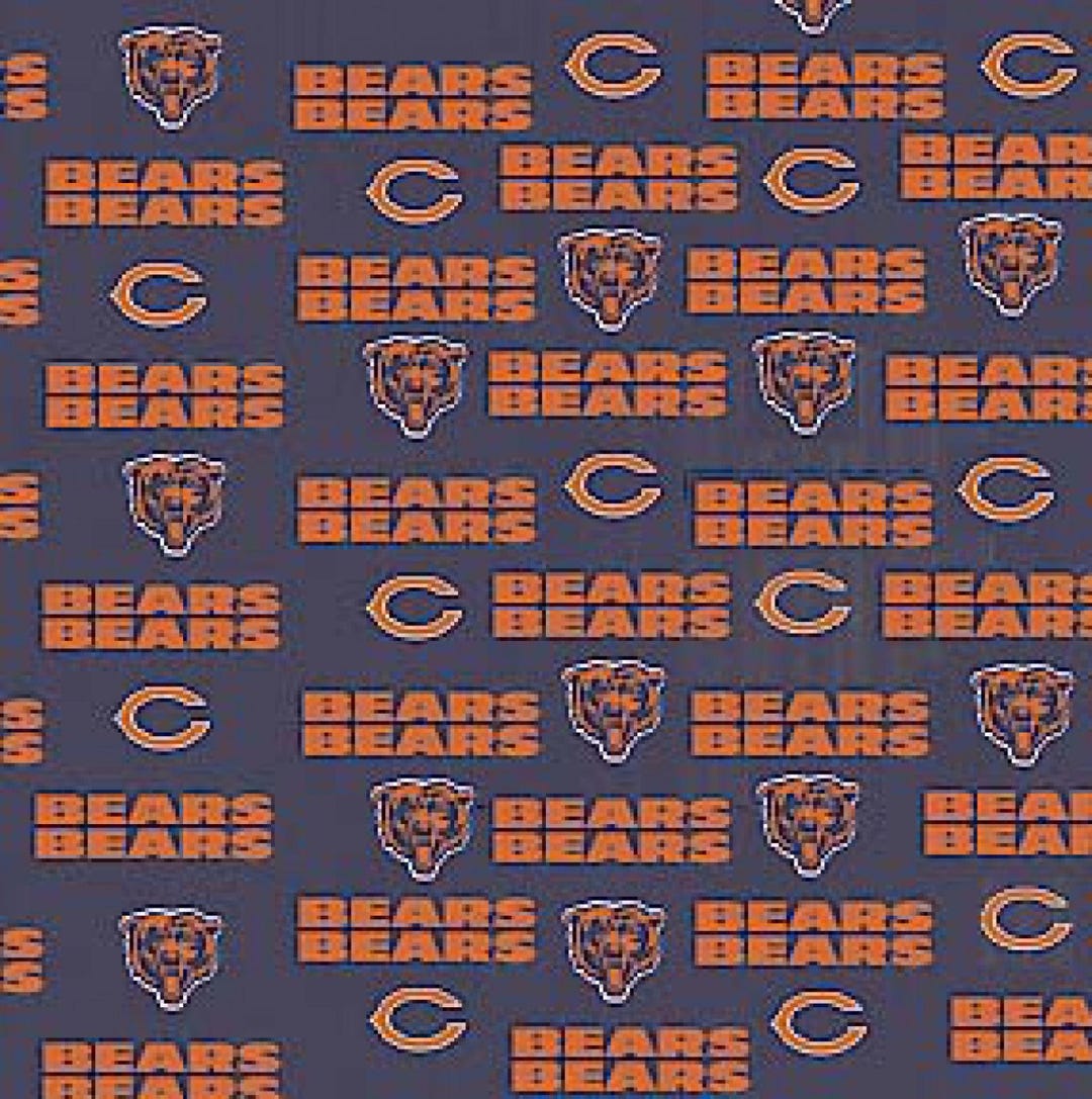 Chicago Bears NFL Fabric on Navy - 58-inch-wide Cotton, Licensed ...