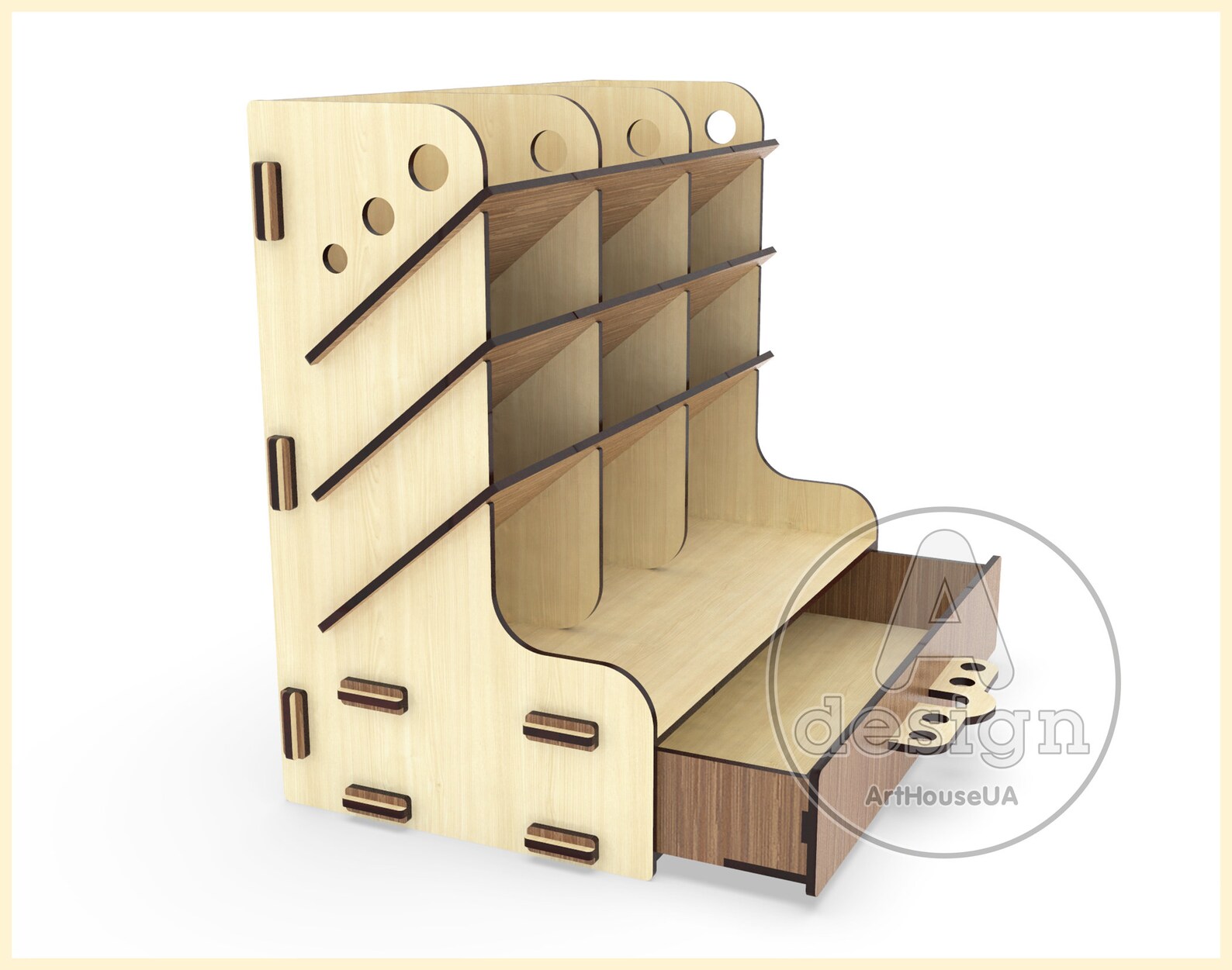 Wood Office Organizer Wood Desk Organizer Pencil Cup Stand - Etsy