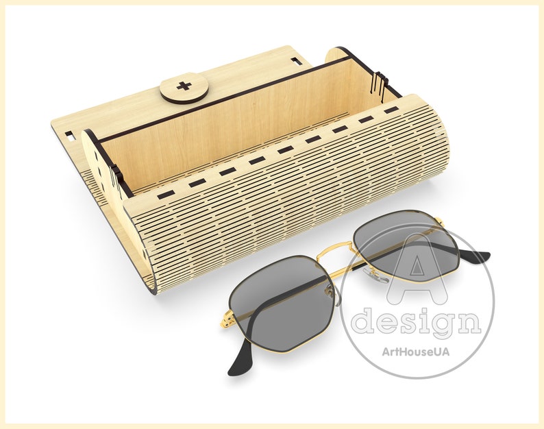 Glasses Case Vector File Wooden Case for Sun Glasses - Etsy