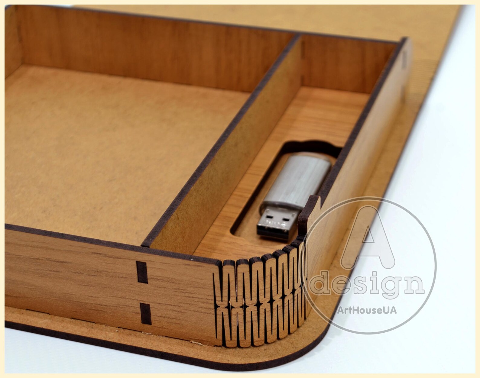 Box for Photos USB Flash Drive Laser Cut File Memory Box Wedding ...