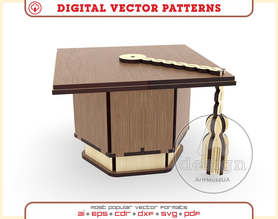 Graduation Cap Favor Box Glowforge Laser Cut File, Graduation Candy ...