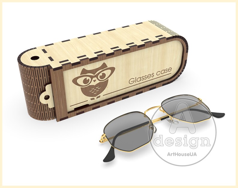 Glasses Case Vector File Wooden Case for Sun Glasses - Etsy