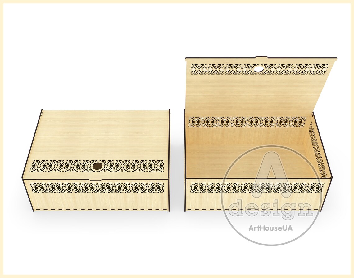 Jewelry box SVG vector for laser cut Unique box for threads | Etsy