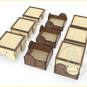 45 Different Sizes Boxes With Lid Vector Files for the Laser Cutter ...