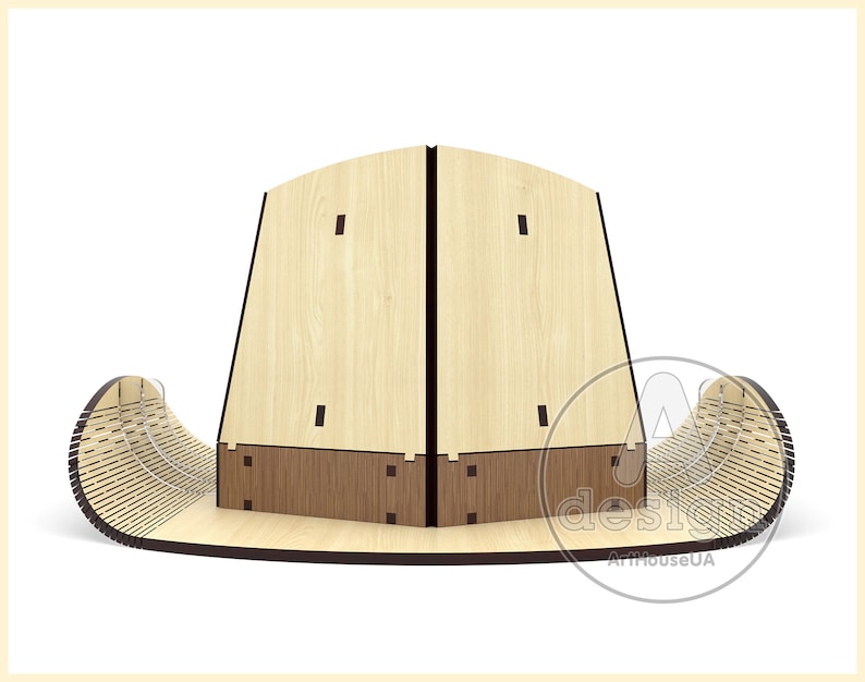 Cowboy Hat Like Box Vector File Laser Cut Machines and - Etsy