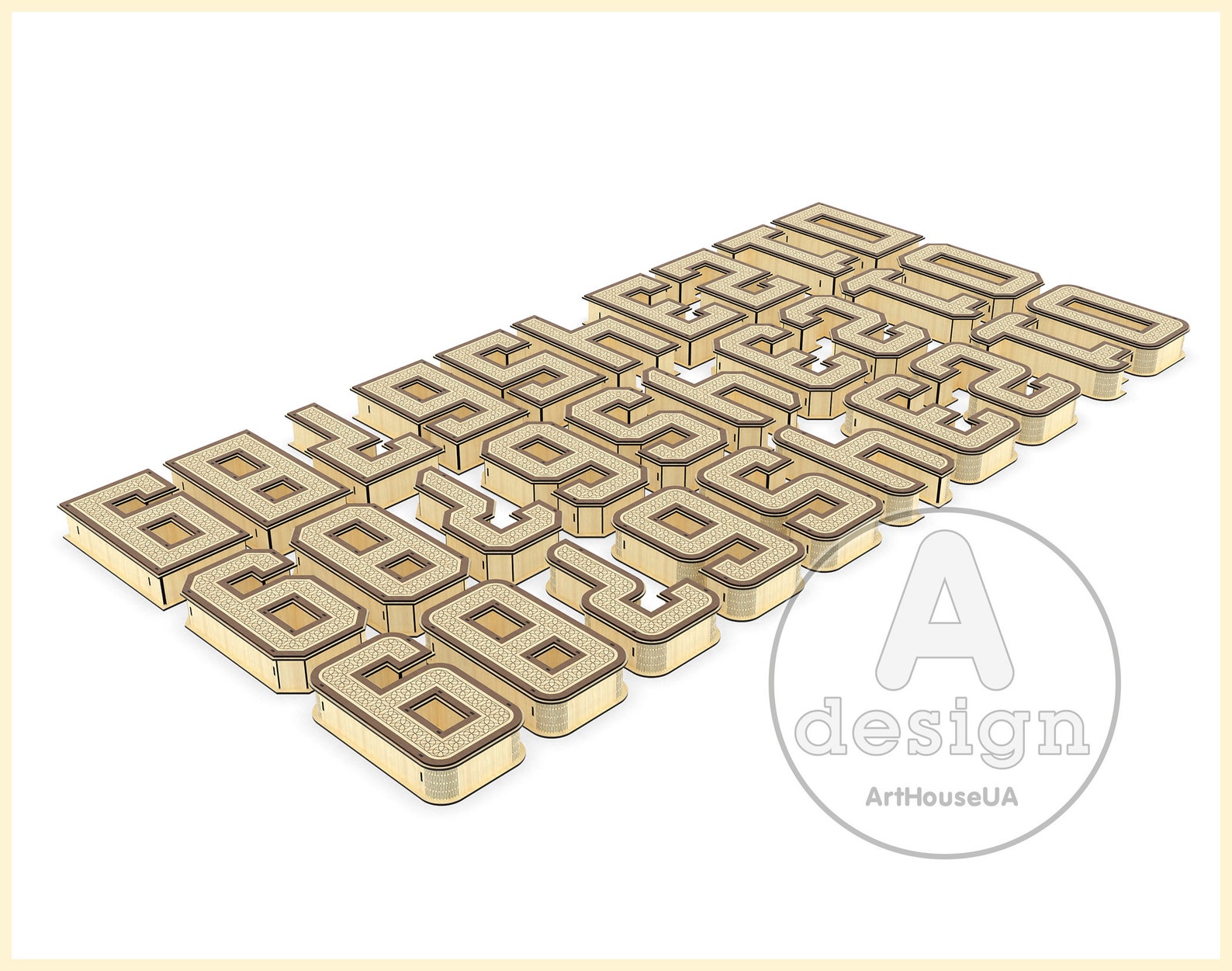 3D Numbers Box Laser Cut Vector Bundle SVG for Candy Treats Chocolate ...
