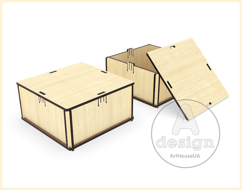 15 Different Sizes Boxes With Flip up Lid Vector File for - Etsy