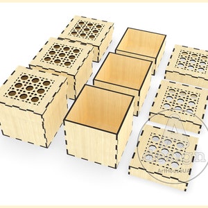 45 Different Sizes Boxes With Lid Vector Files for the Laser Cutter ...