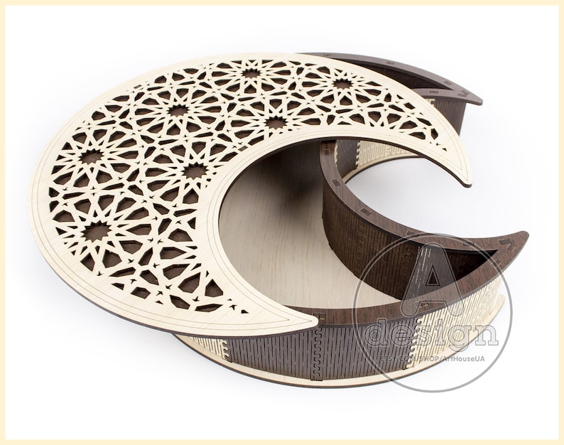 Box Moon Vector, Gift Box Laser, Plywood Box Laser, Wooden Box Laser ...