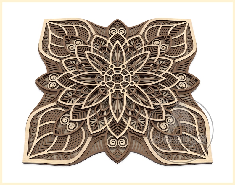 Mandala Laser Cut Vector File DXF Mandala Scroll Saw File | Etsy