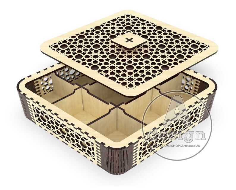 Wooden box vector Gift box laser cut Plywood box laser | Etsy