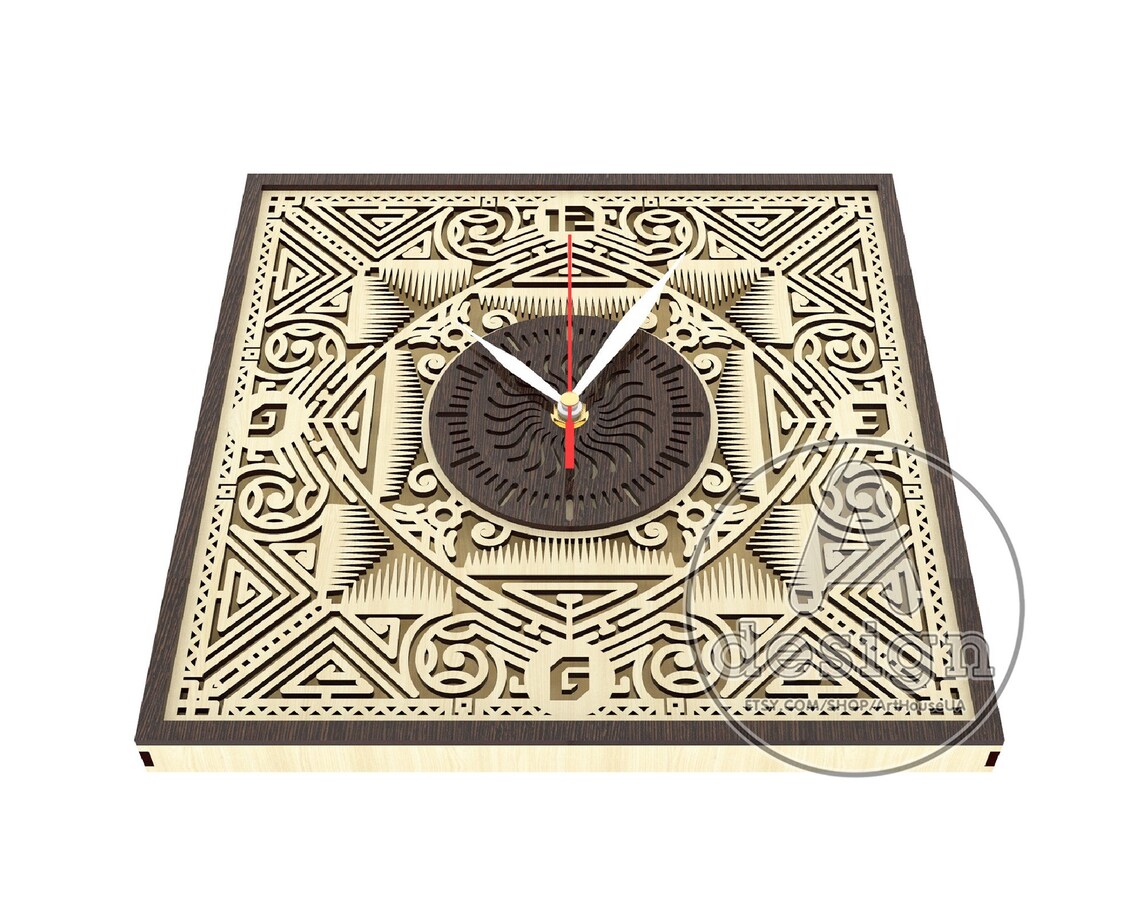 Wall Clock Pattern Clock Vector Clock Laser Cut Laser Cut - Etsy