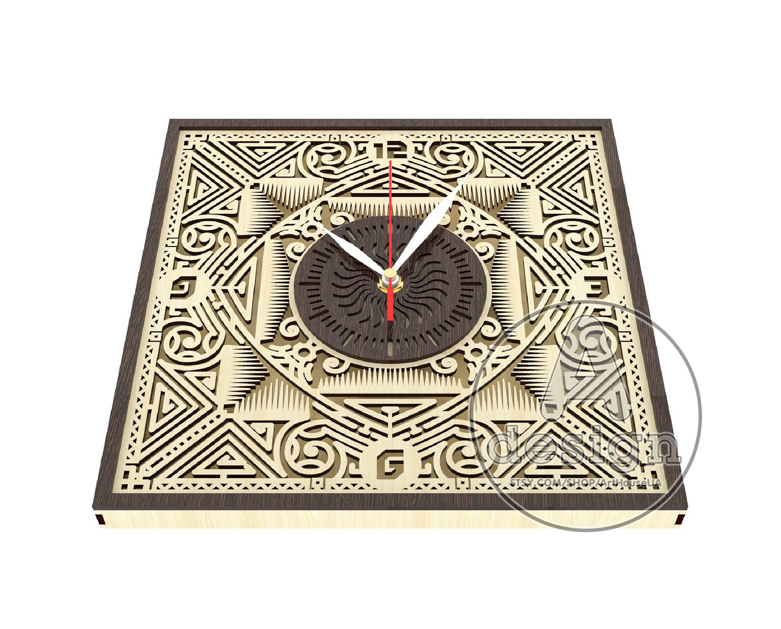 Wall Clock Pattern Clock Vector Clock Laser Cut Laser Cut - Etsy