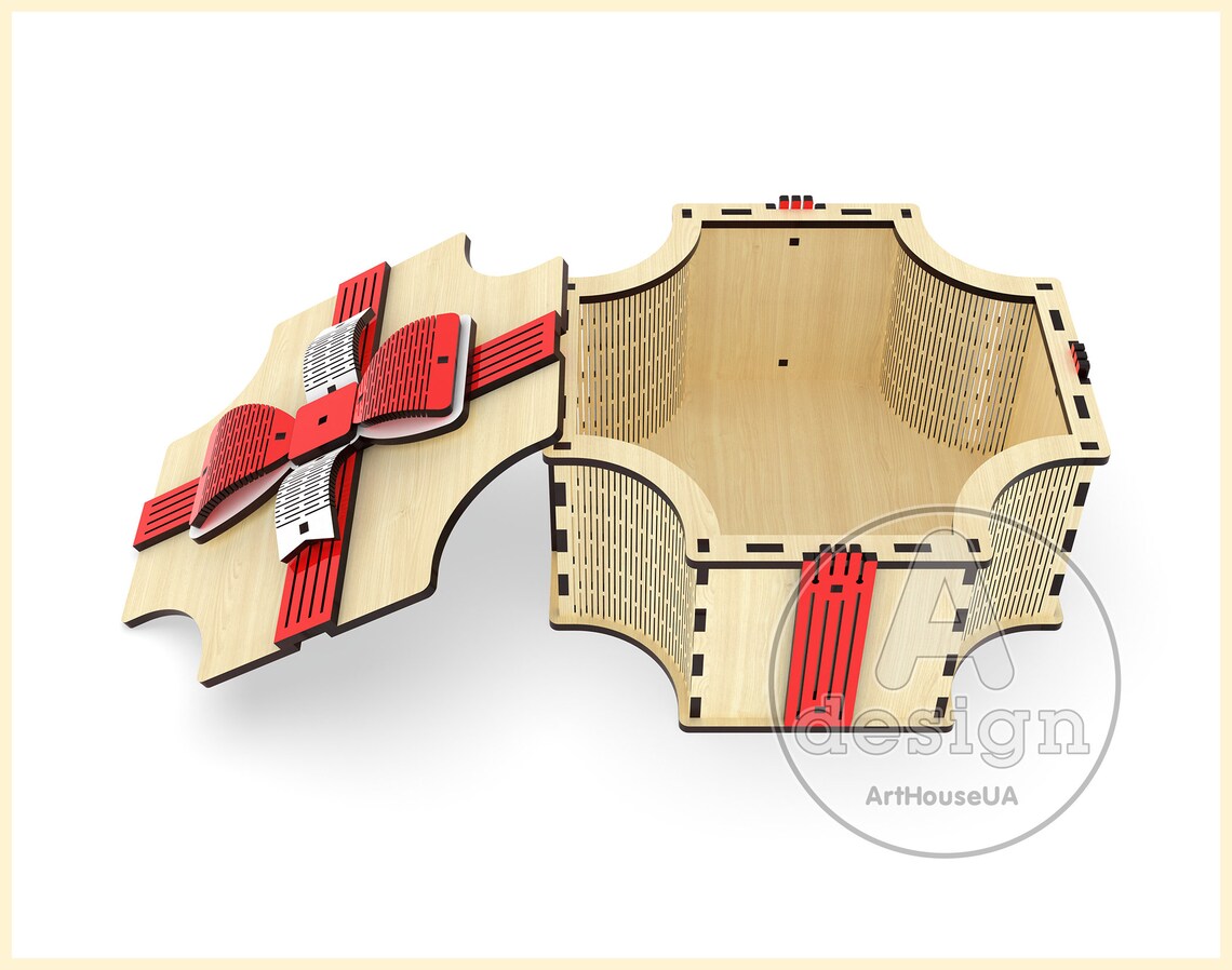 Gift Box Vector SVG File for Laser Cut Machines and Glowforge - Etsy