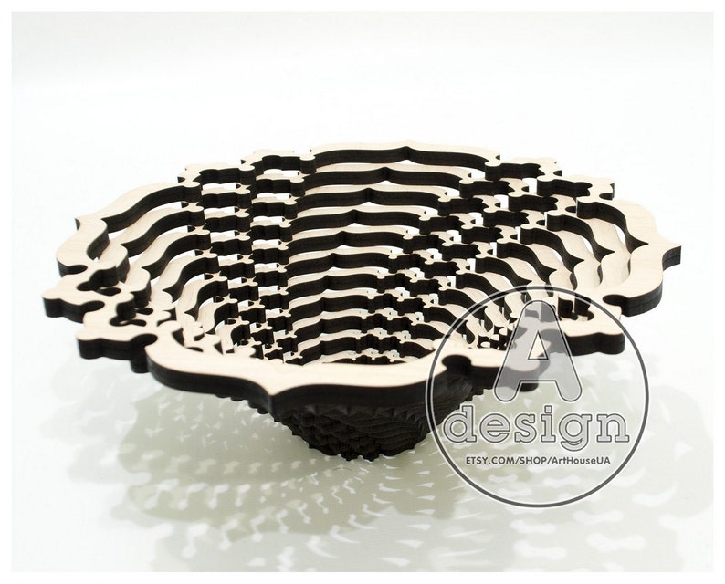 Bowl Laser Cut Vector File DXF Basket Vector Dish for Fruit - Etsy