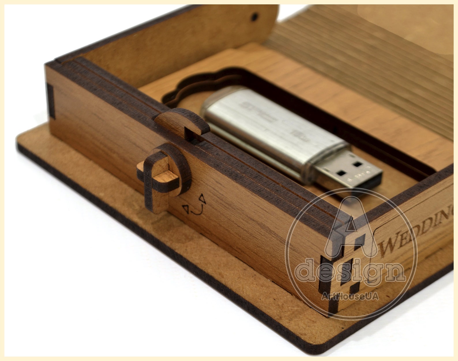 Box for USB Vector, Wedding Story Usb Case, Box Laser Cut Vector File ...