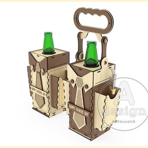 500ml Beer Holder Box Vector File Laser Cut Machine Beer - Etsy