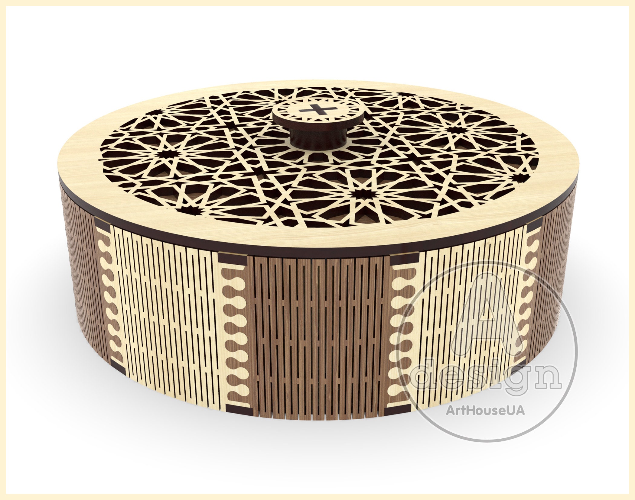 Vector de caja de madera Corte láser de caja de regalo | Etsy