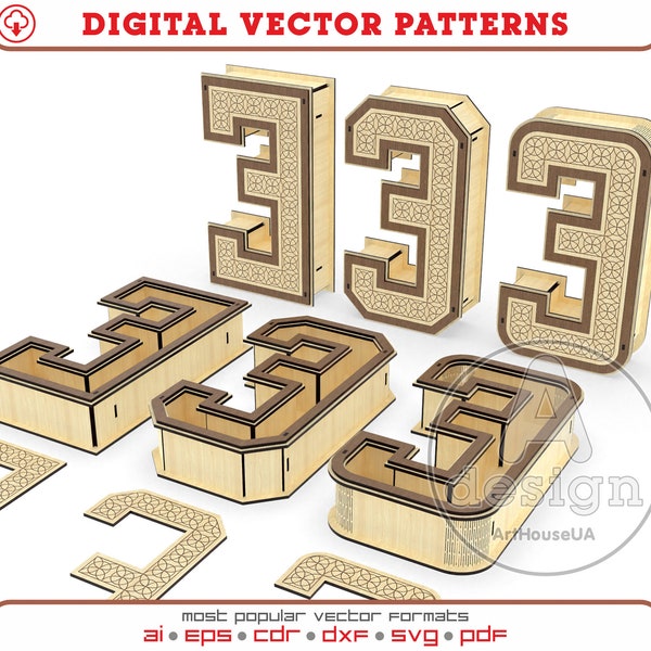 3d Numbers - Etsy