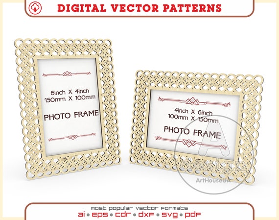Photo Frame Vector File Laser Cut Photo Frame Wall Art Photo | Etsy