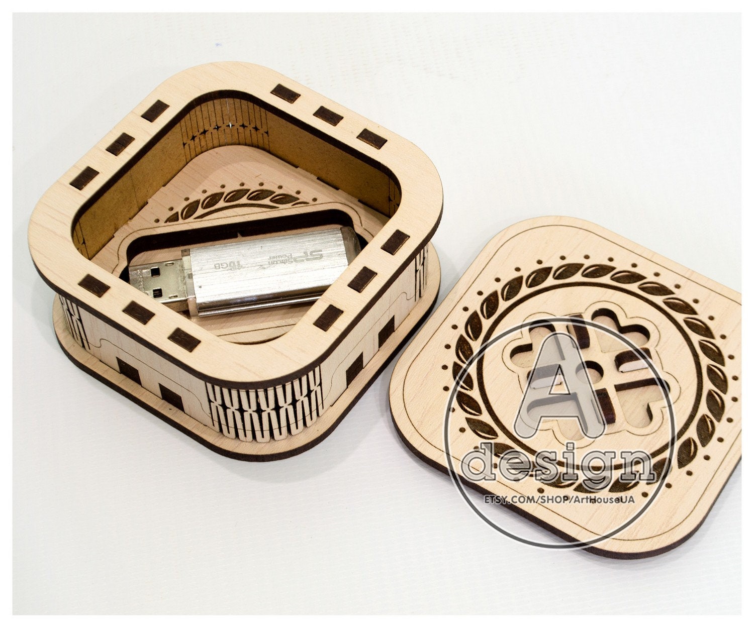 Box for USB Vector Wedding Story Usb Case Box Laser Cut | Etsy