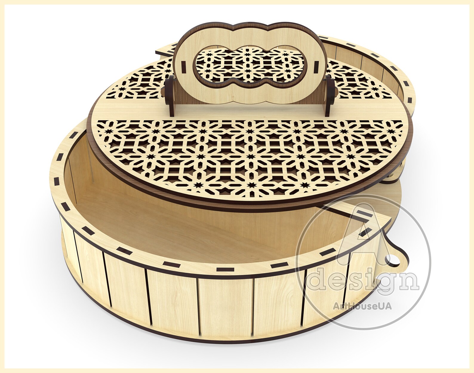 Wooden Circle Box Ready Vector for Glowforge SVG Gift Box - Etsy