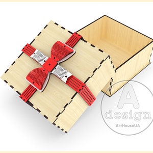 Gift Box Vector SVG File for Laser Cut Machines and Glowforge User ...