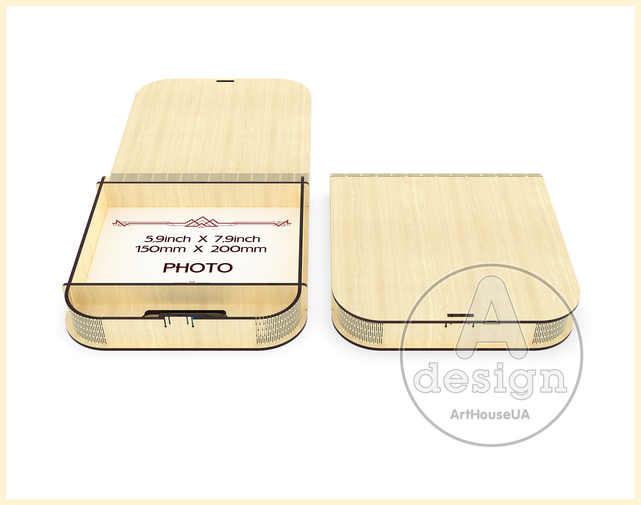 Photo USB Flash Drive Gift Box Laser Cut SVG Vector File for Special ...