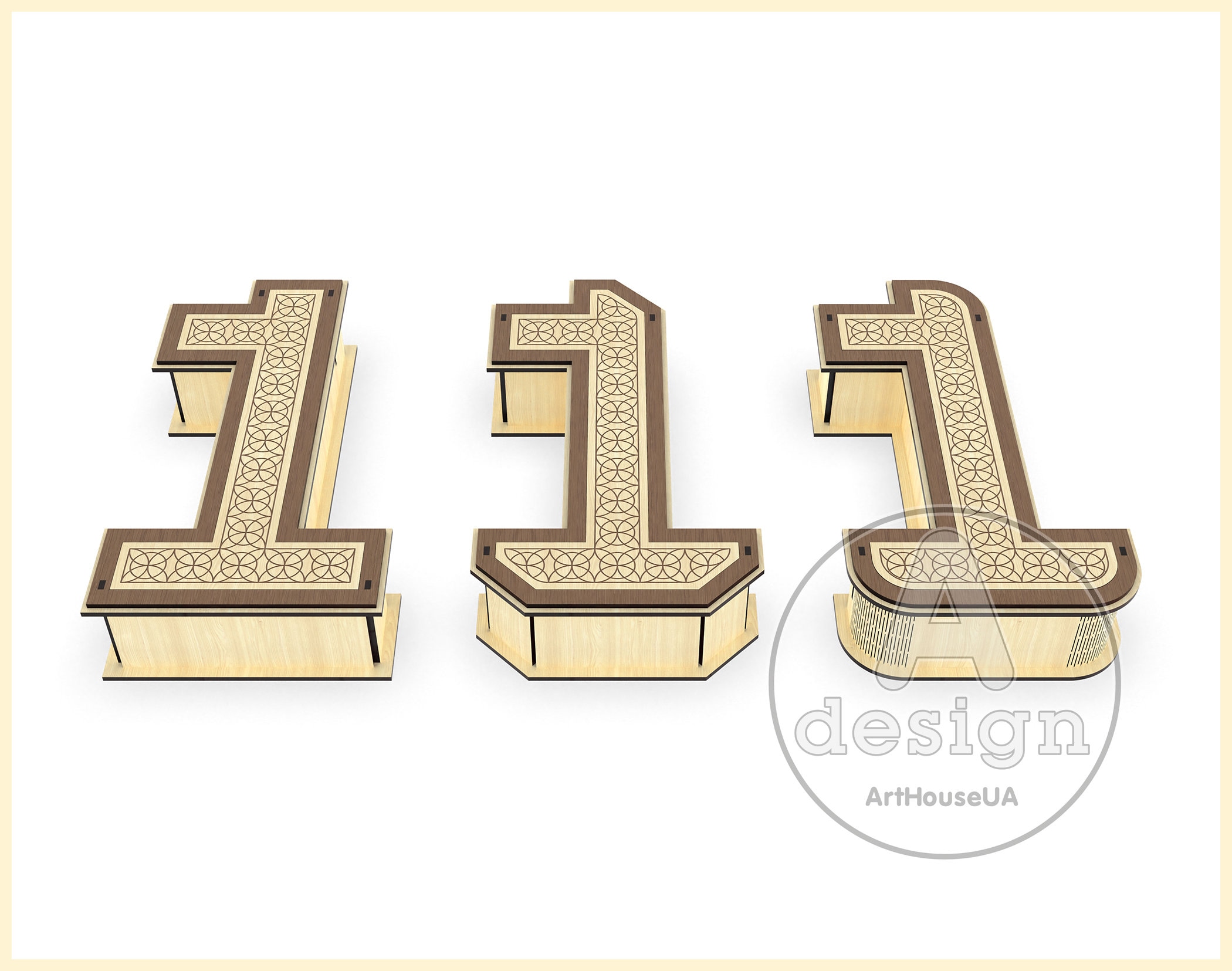 Gift Box Like Numbers, Vector SVG File Laser Cut Machines and Glowforge ...