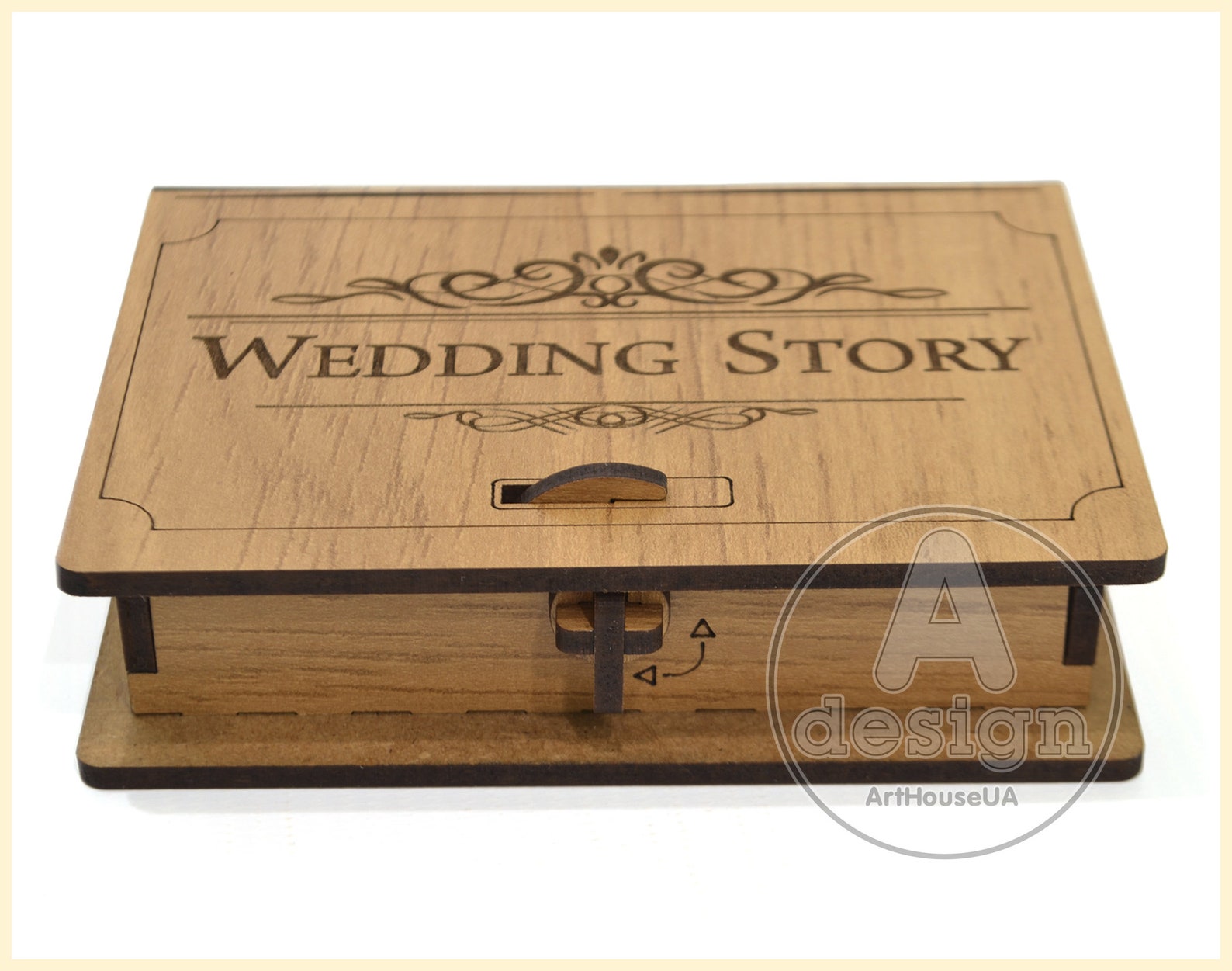 Box for USB Vector Wedding Story Usb Case Box Laser Cut - Etsy