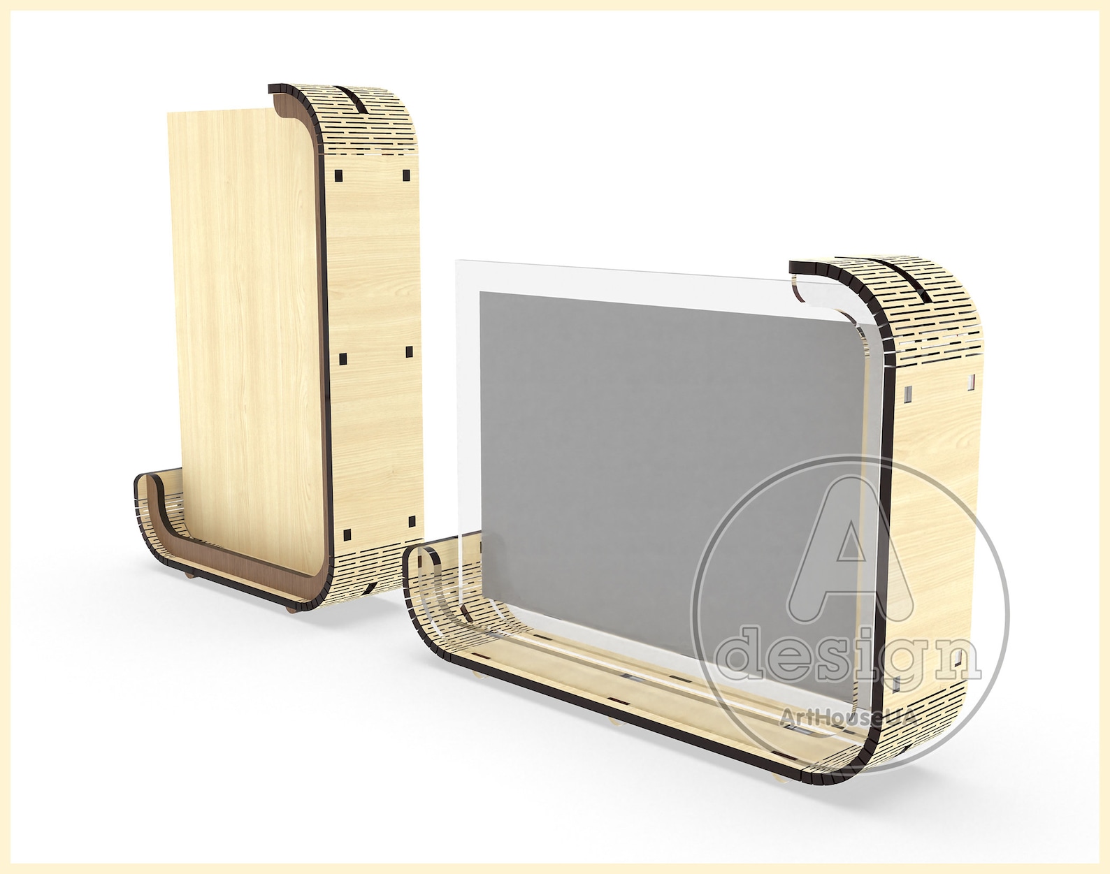 Picture Frame Stand SVG Laser Cut File Bundle, Set of 8 Sizes Desk ...