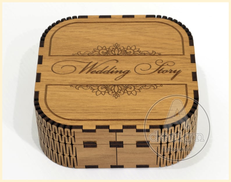 Box for USB Vector Wedding Story Usb Case Box Laser Cut - Etsy