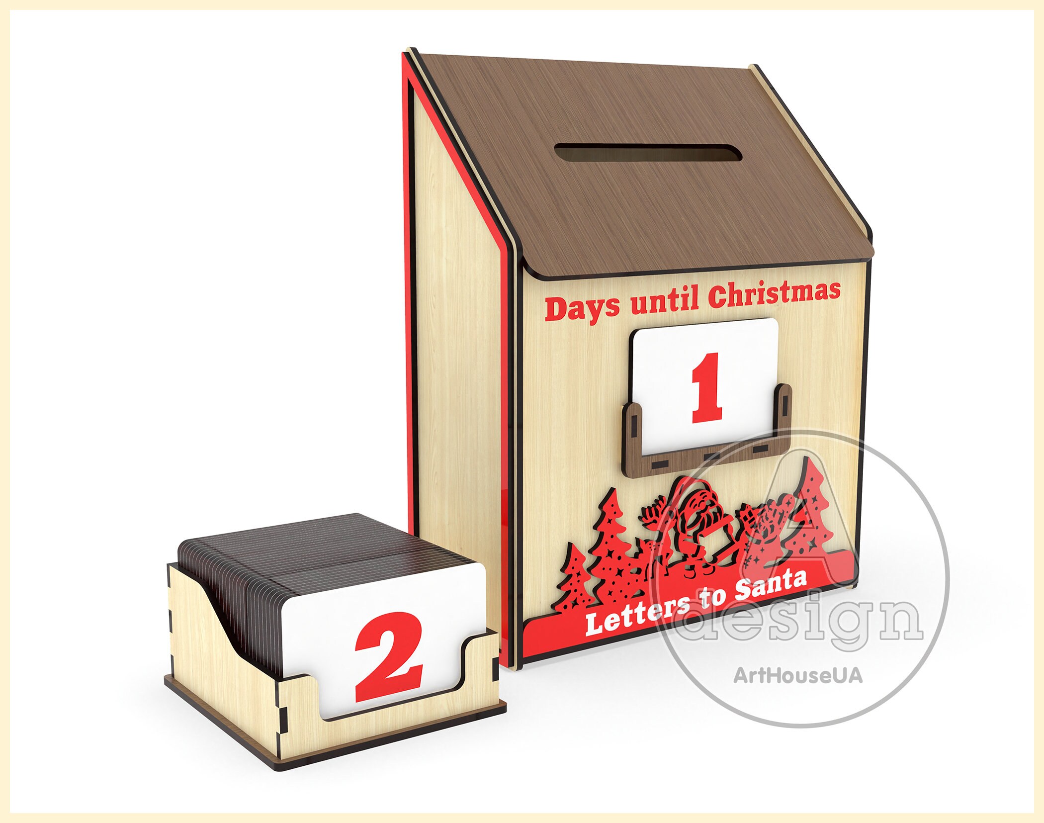 Letters To Santa Mailbox Svg File Laser Cutter Machines And Etsy Uk