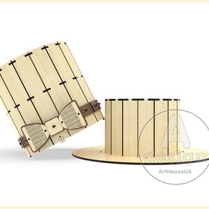 Top Hat Like Box Laser Cut Vector File and Glowforge Ready SVG, Gift ...