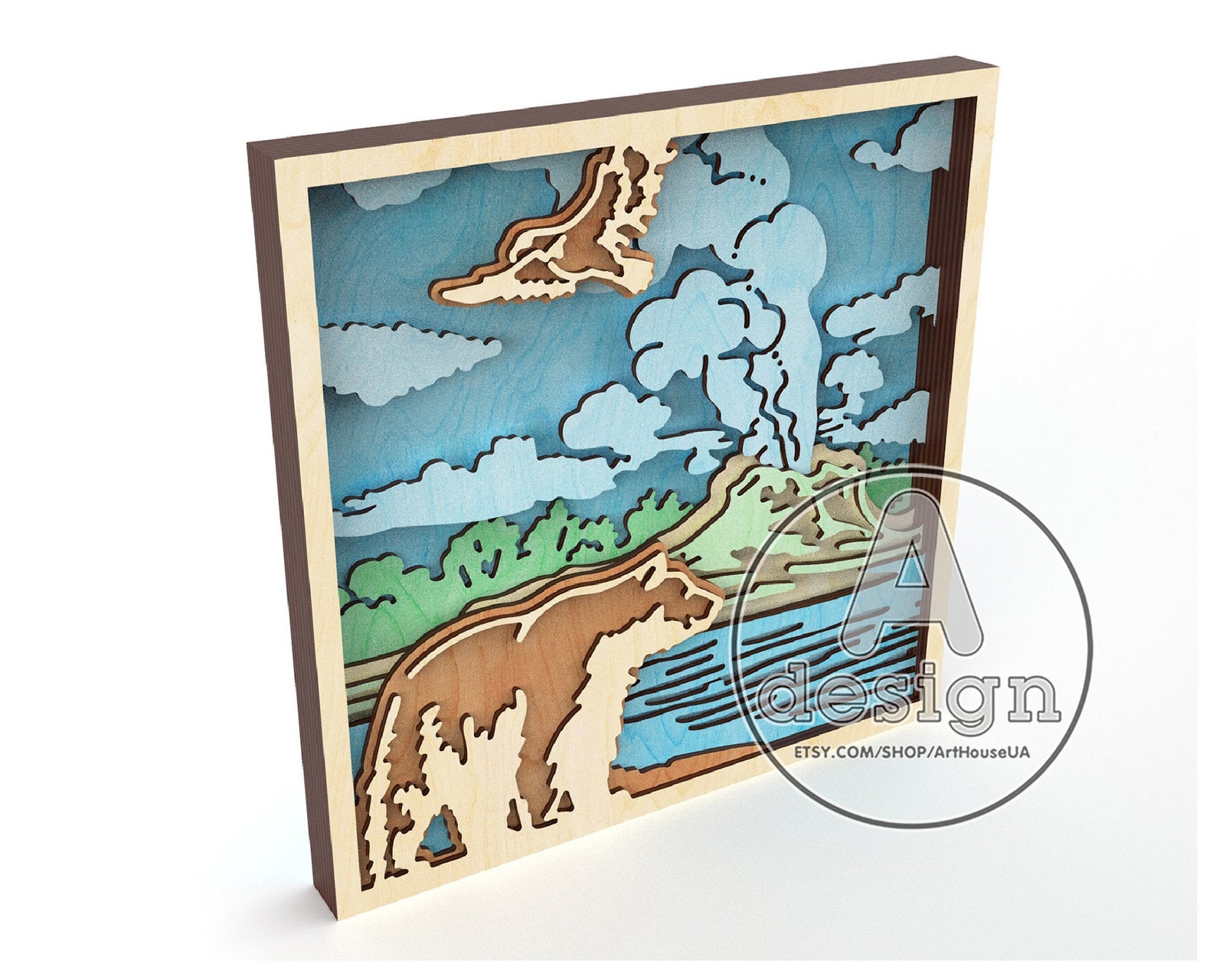 Scroll Saw Pattern Bear Scroll Saw Pdf Bear Laser Cut | Etsy