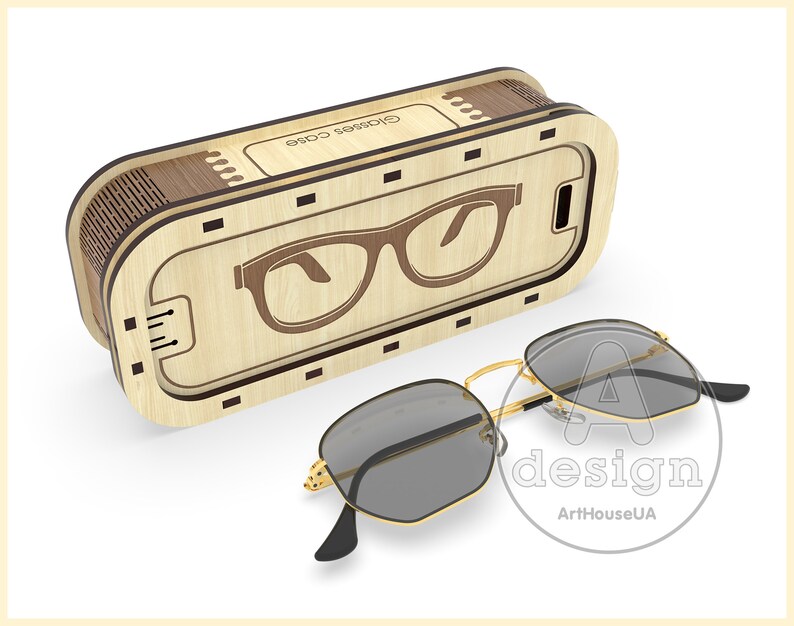 Glasses Case Vector File Wooden Case for Sun Glasses - Etsy