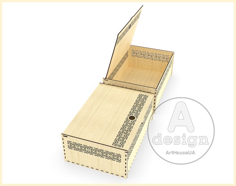 Jewelry box SVG vector for laser cut Unique box for threads | Etsy