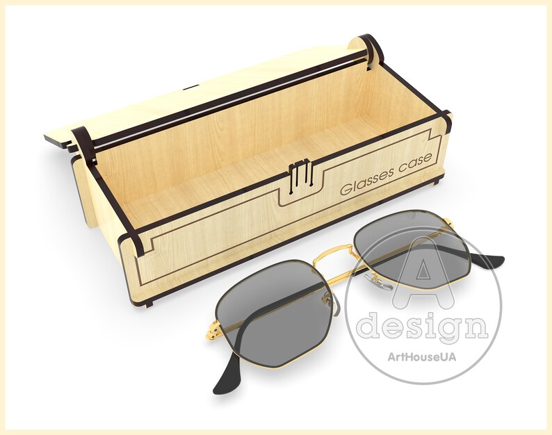 Glasses Case Vector File Wooden Case for Sun Glasses - Etsy