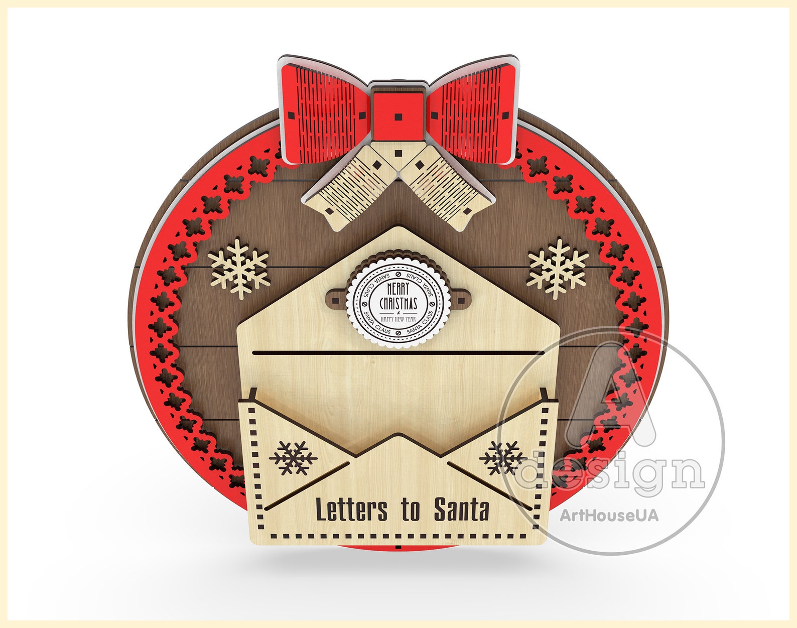 Letters To Santa Mailbox Svg File Laser Cutter Machines And Etsy