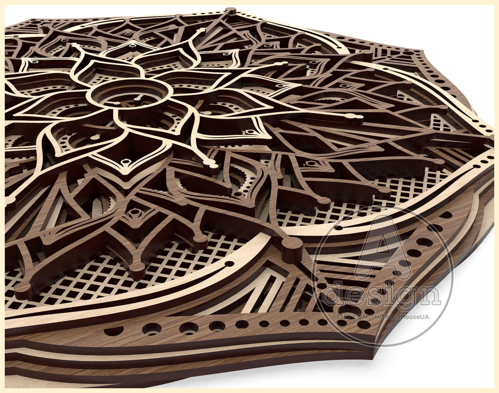 Mandala Laser Cut Vector File DXF Mandala Scroll Saw File - Etsy