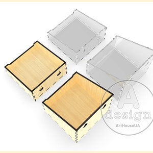50 Boxes of Different Sizes Without a Lid, Vector Laser Cutting ...
