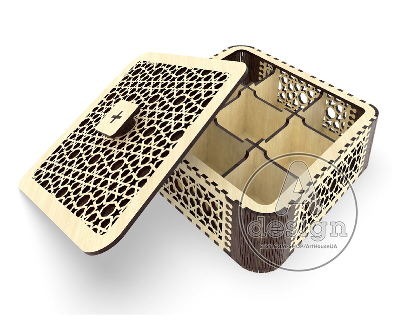 Wooden box vector Gift box laser cut Plywood box laser | Etsy