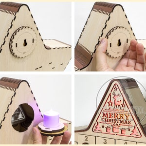 Advent Calendar Laser Cut Vector File, Christmas Advent Calendar ...